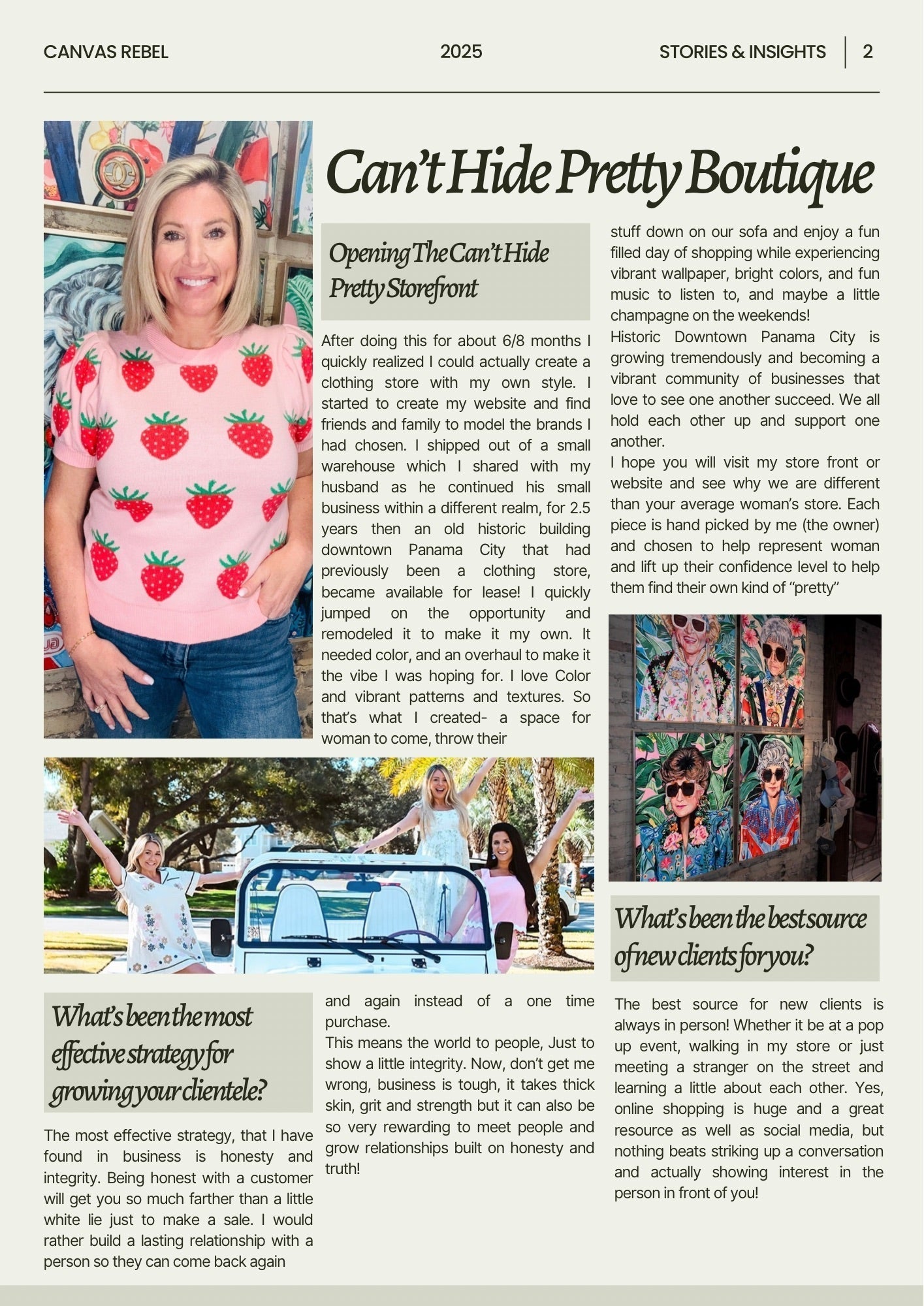 Canvas Rebel Magazine - 2025 – Can't Hide Pretty Boutique